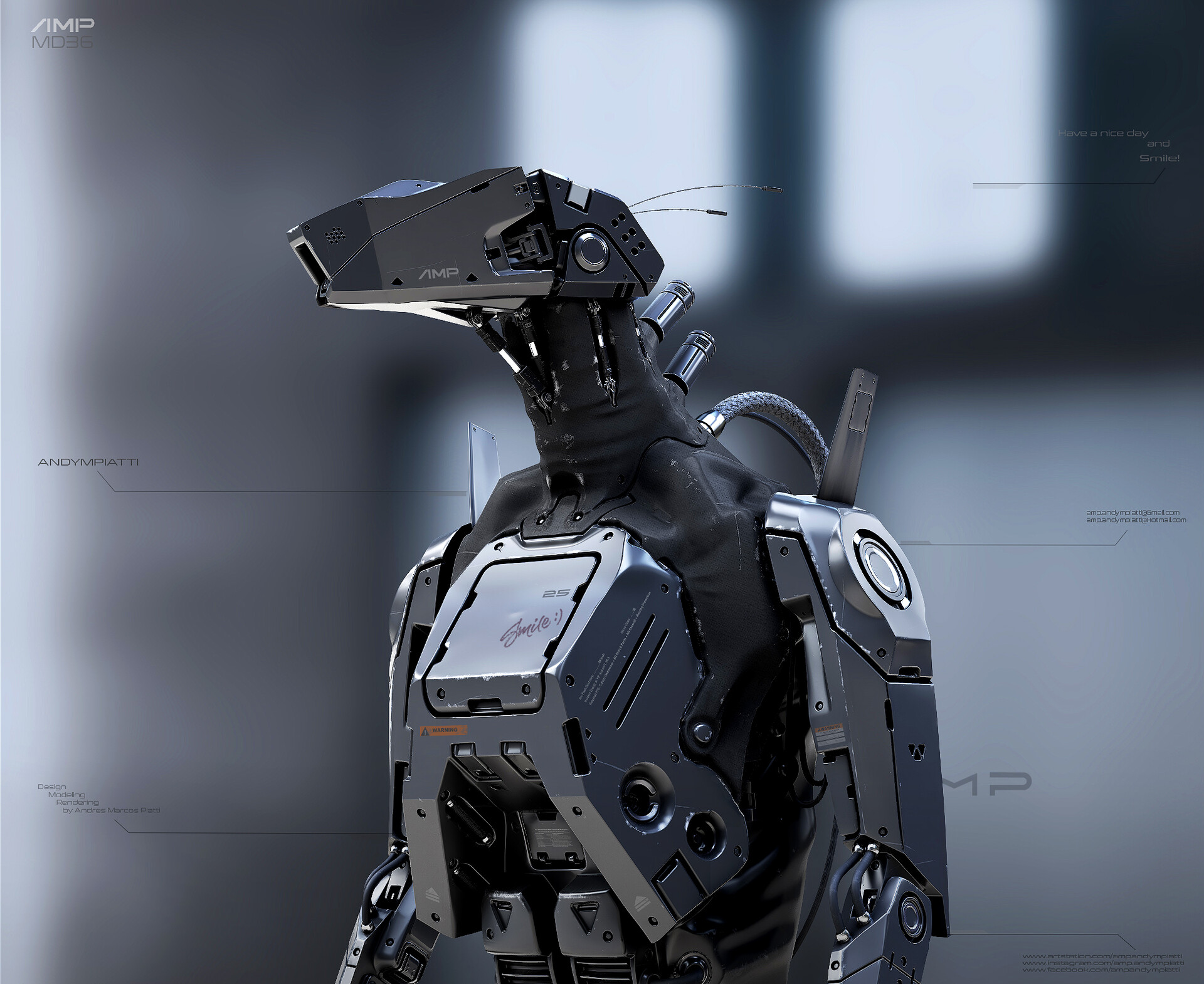 The Stunning 3d Robot & Mech Designs of Andy M Piatti
