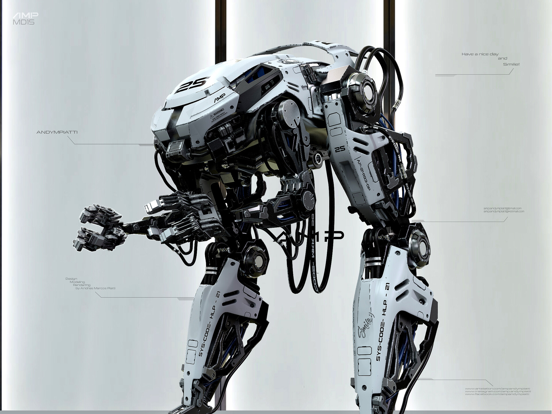 The Stunning 3d Robot & Mech Designs of Andy M Piatti